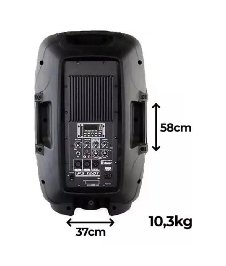 Kit Caixa Som Ativa Staner Bluetooth Ps1201 150W c/ Pedestal - MG Som BH