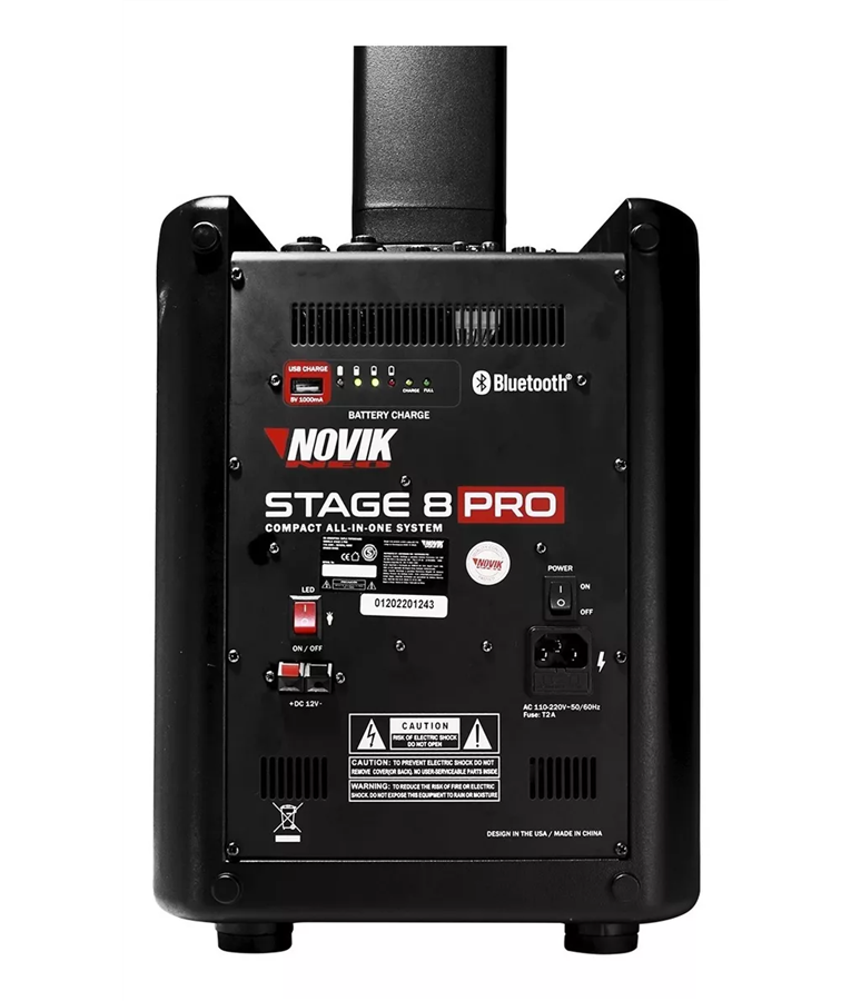 Sistema Som Portátil Com Bateria Stage 8 Pro 400w Novik Neo - MG Som BH