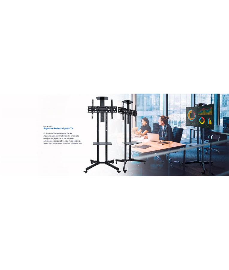 Suporte Pedestal Chão Rack TV LCD Plasma Led 37 a 70 polegadas c ...