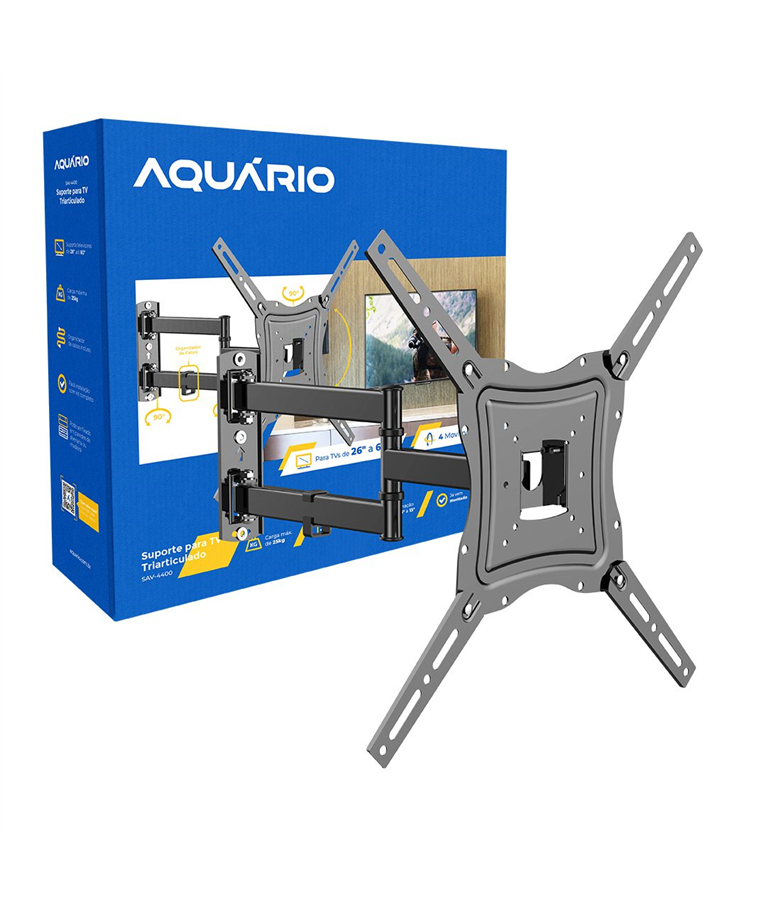 Suporte Tv Led Lcd Articulado Braço Longo 26 a 60 Polegadas Aquário SAV ...